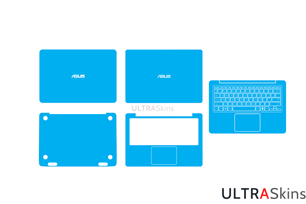 ASUS ZenBook UX410 Skin Template Vector Cut File - ULTRASkins.Net