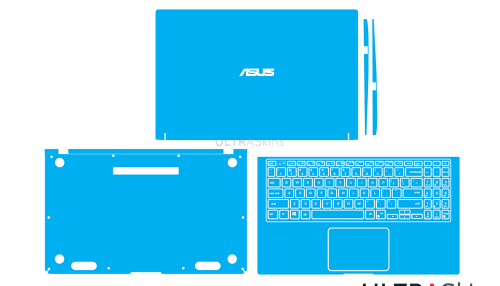 Asus Skin Template Vector Cut Files - ULTRASkins.Net