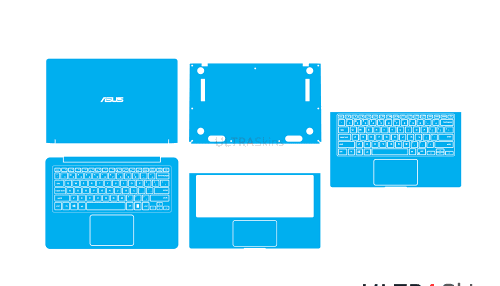 Asus Skin Template Vector Cut Files - ULTRASkins.Net