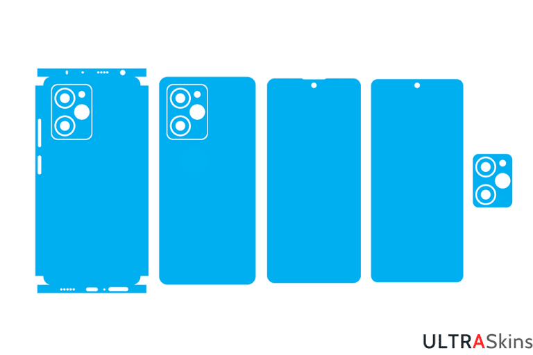 POCO X5 Pro Skin Template Vector Cut File - ULTRASkins.Net