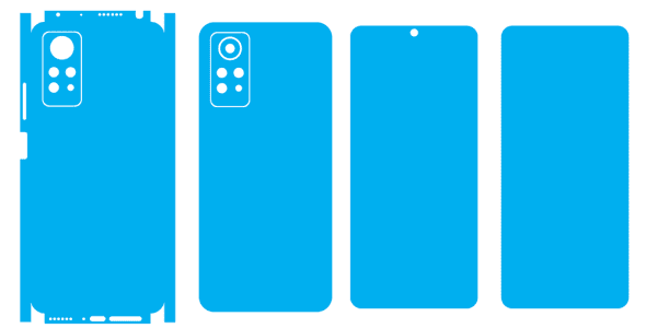 Redmi Note 12 Pro 4G Skin Template Vector Cut File - ULTRASkins.Net