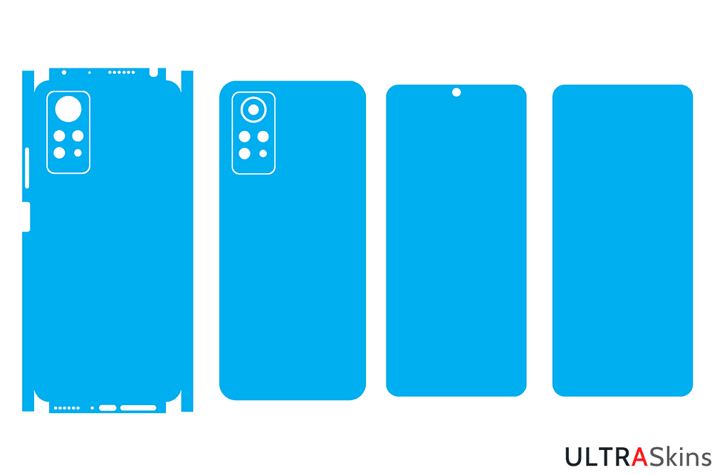Redmi Note 12 Pro 4G Skin Template Vector Cut File - ULTRASkins.Net