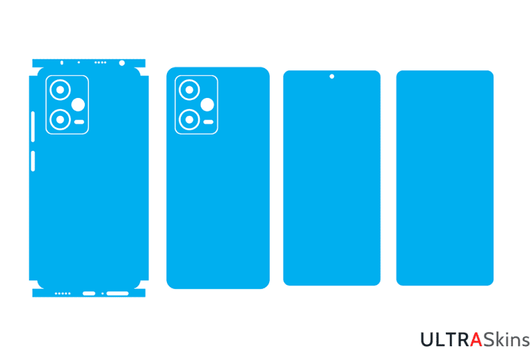 Redmi Note 12 Pro 5G Skin Template Vector Cut File - ULTRASkins.Net