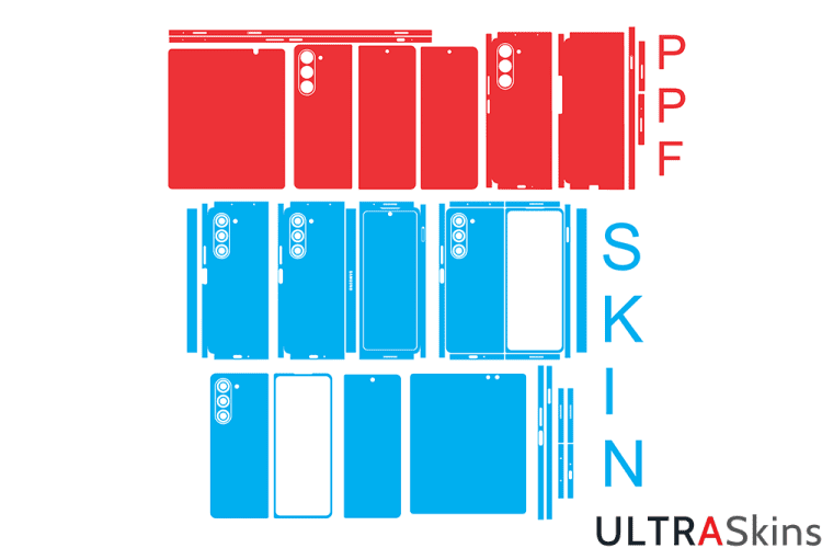 Samsung Galaxy Z Fold 5 Skin Template Vector Cut File - ULTRASkins.Net