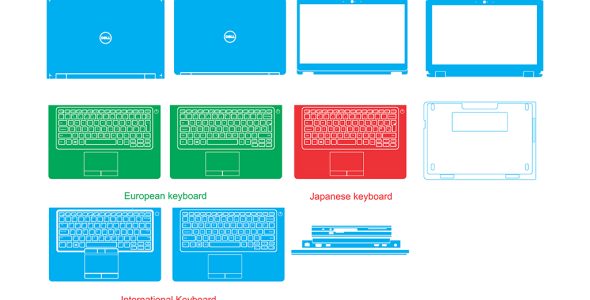 Dell Latitude E5450 - 5450 - P48G Skin Template Vector - ULTRASkins.Net