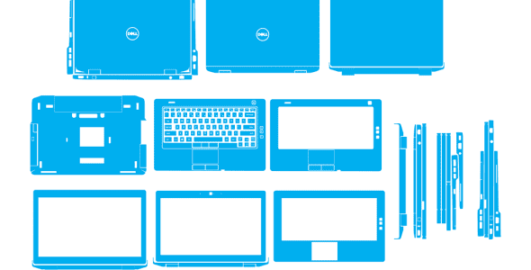 Dell Latitude E6420 - P15G Skin Template Vector - ULTRASkins.Net
