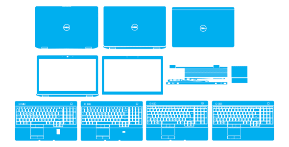 Dell Latitude E6520 - P14F - P15G Skin Template Vector - ULTRASkins.Net