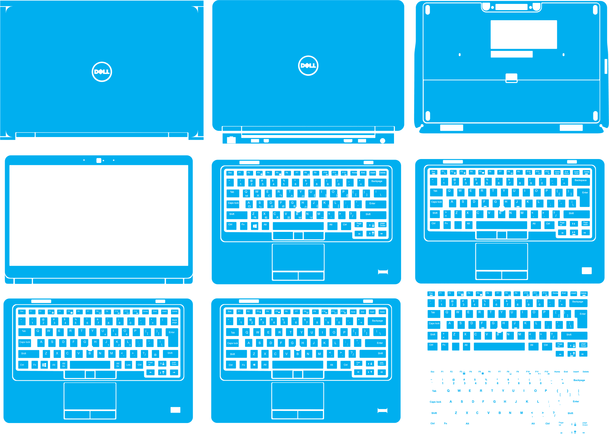 Dell Latitude E7440 - P40G Skin Template Vector - ULTRASkins.Net