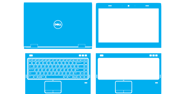 Dell Vostro 3450 - P19G Skin Template Vector - ULTRASkins.Net