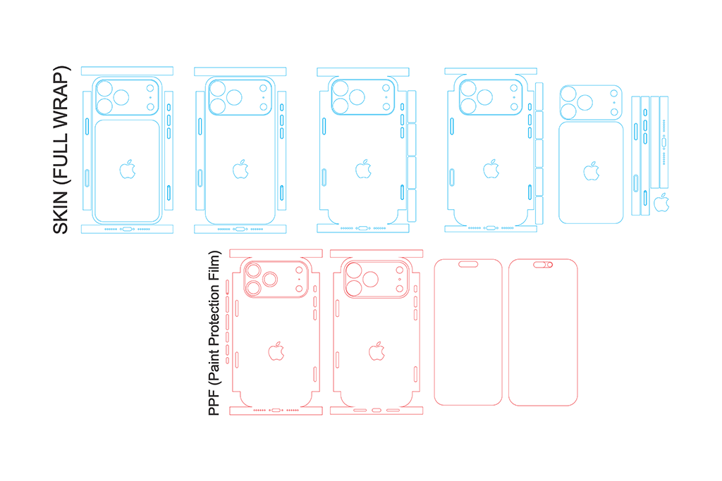 iPhone 17 Pro Max Skin Template Vector Cut File - ULTRASkins.Net