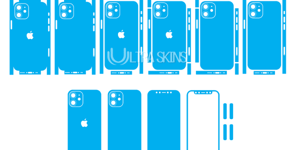 iPhone 12 Mini Skin Template Vector Cut File - ULTRASkins.Net