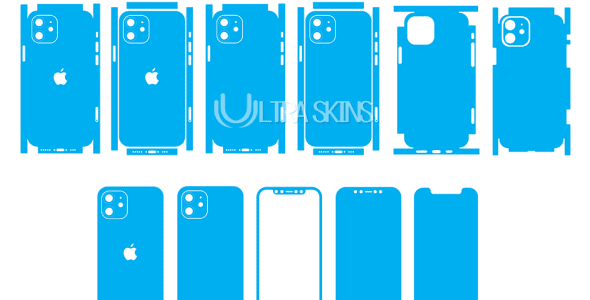iPhone 12 Skin Template Vector Cut File - ULTRASkins.Net