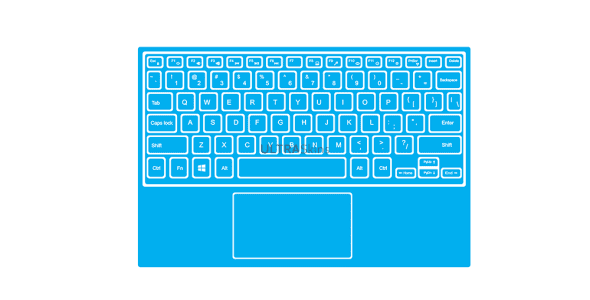 Dell K16M Keyboard Skin Template Vector Cut File - ULTRASkins.Net