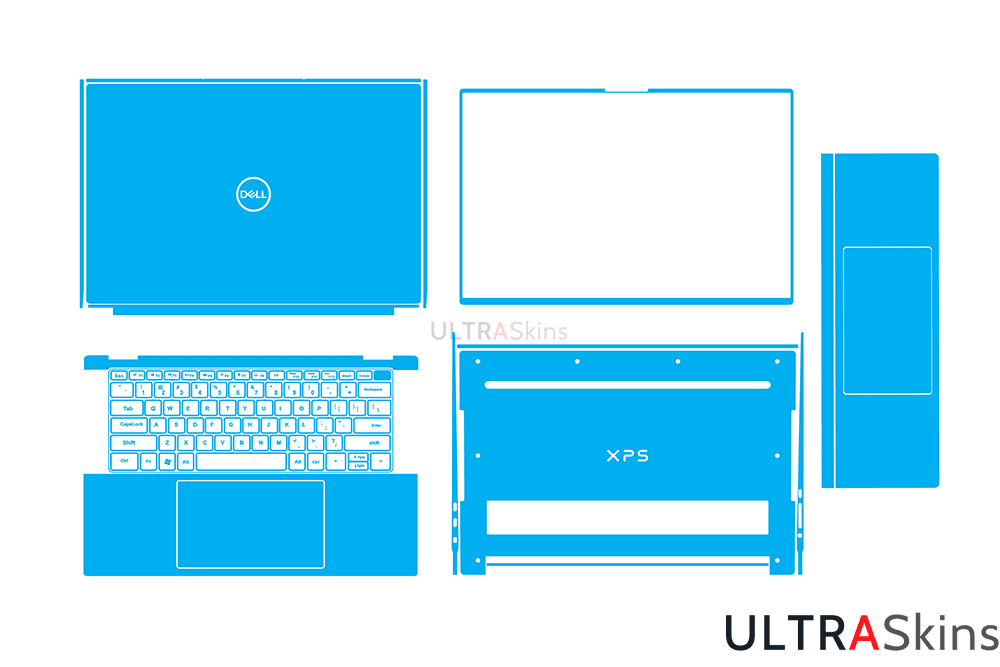 Dell XPS 9500 - 9510 - Precision 5550 Skin Template Vector - ULTRASkins.Net