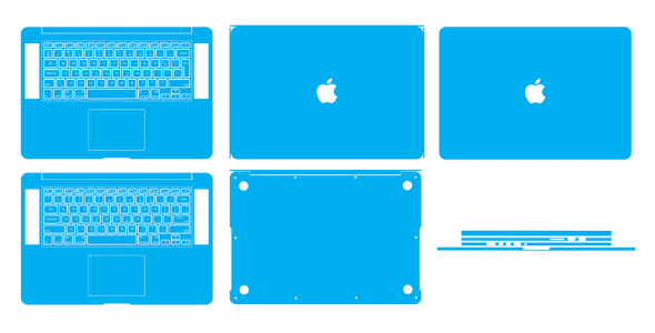 MacBook Pro 15-inch A1398 Skin Template Vector - ULTRASkins.Net