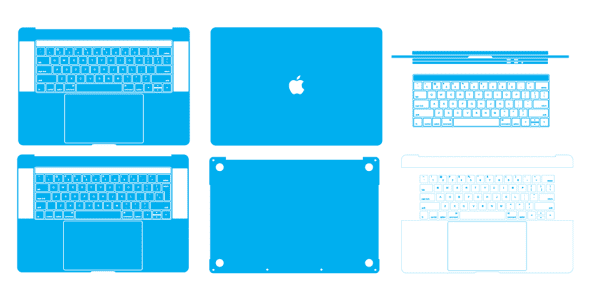 MacBook Pro 15-inch Skin Template Vector - ULTRASkins.Net