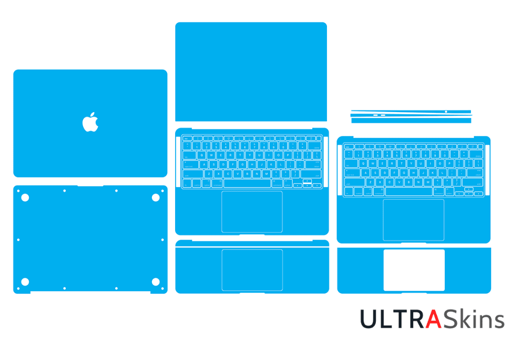 Macbook Air 13-inch M1 A2179, A2337 Skin Template Vector - ULTRASkins.Net