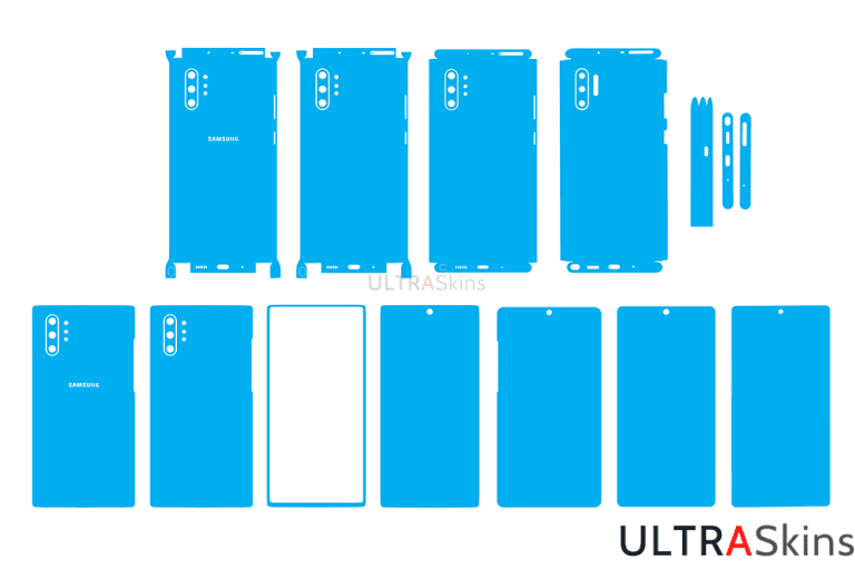 Samsung Note 10 Plus Skin Template Vector Cut File - ULTRASkins.Net