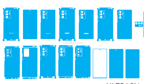Samsung S22 Ultra 5G Skin Template Vector Cut File - ULTRASkins.Net