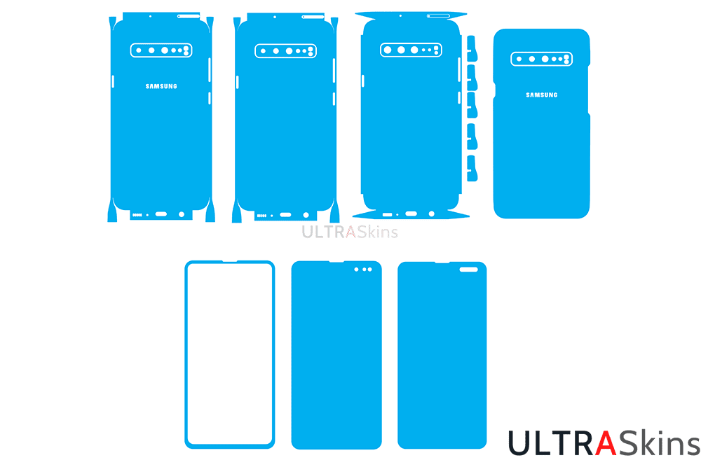 Samsung S10 5G Skin Template Vector Cut File - ULTRASkins.Net