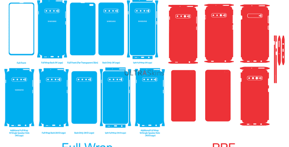 Samsung S10 Plus Skin Template Vector Cut File - ULTRASkins.Net