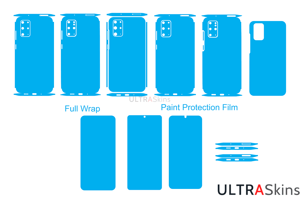 Samsung S20 Plus Skin Template Vector Cut File - ULTRASkins.Net