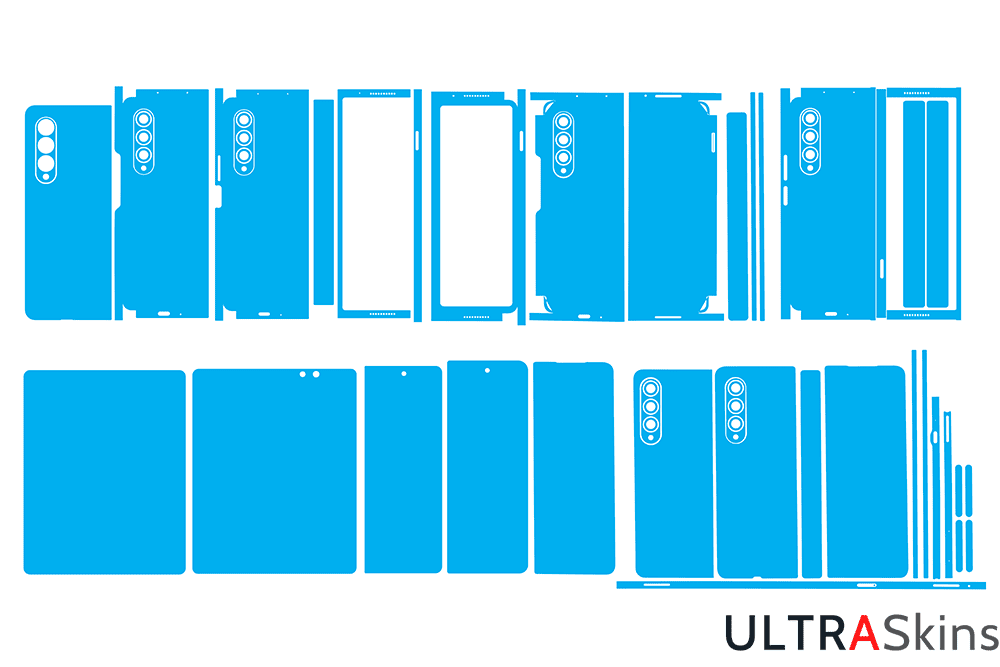 Samsung Z Fold 3 5G Skin Template Vector Cut File - ULTRASkins.Net