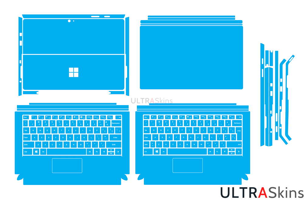 Microsoft Surface 3 10.8-inch Skin Template Vector Cut File ...