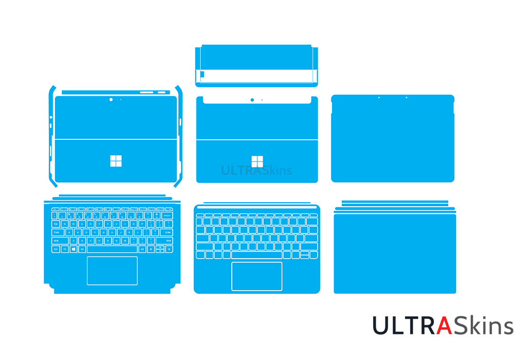 Microsoft Surface Go 2 Skin Template Vector Cut File - ULTRASkins.Net
