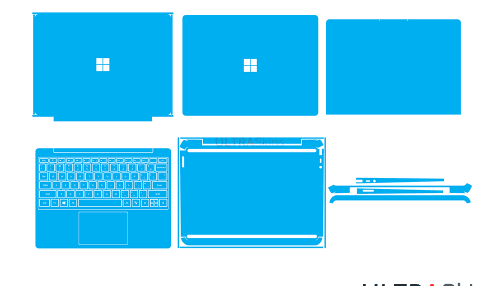 Microsoft Surface Go Skin Template Vector Cut File - ULTRASkins.Net