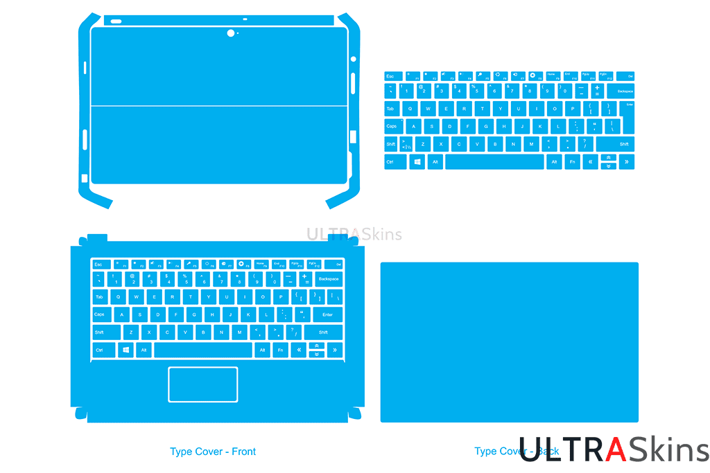 Microsoft Surface Pro 1 / Pro 2 Skin Template Vector Cut File ...
