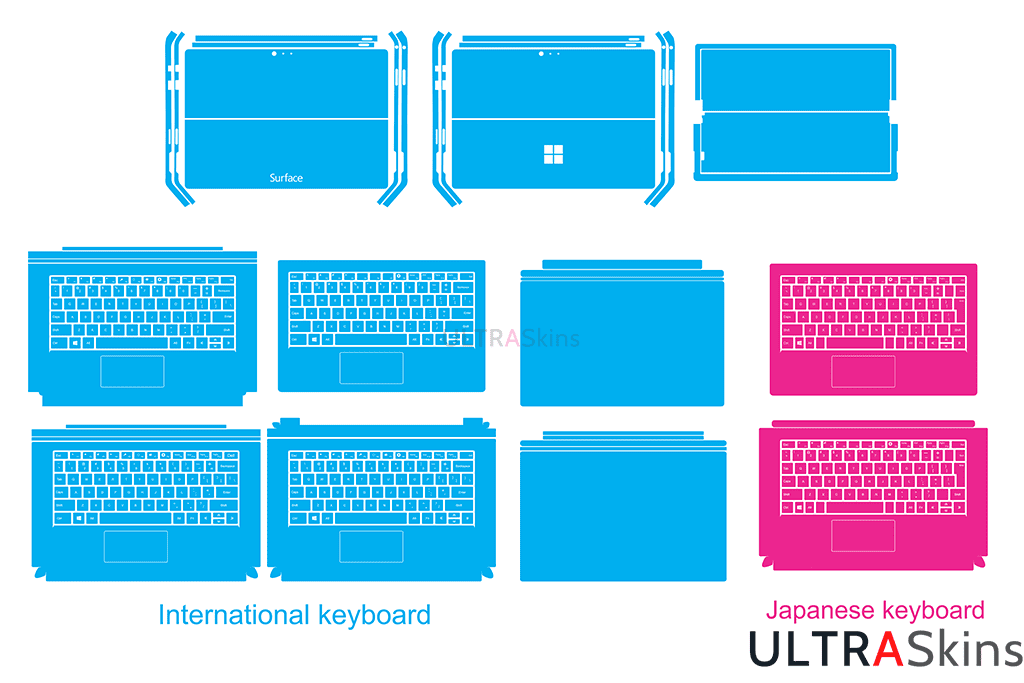 Microsoft Surface Pro 3 Skin Template Vector Cut File - ULTRASkins.Net