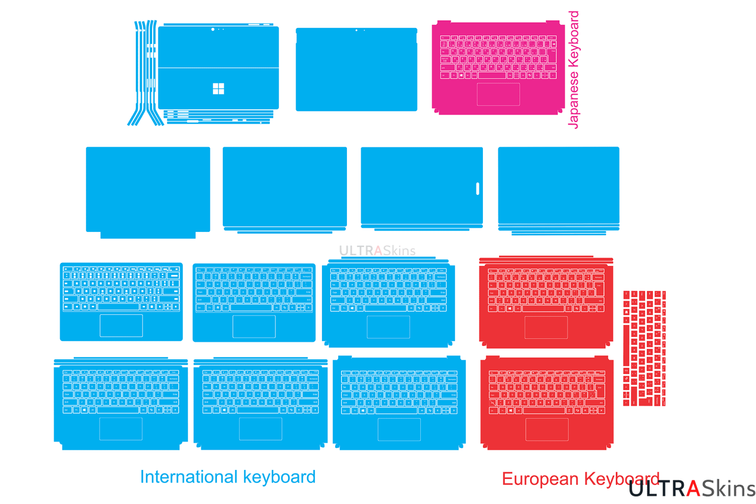 Microsoft Surface Pro 6 Skin Template Vector Cut File - ULTRASkins.Net