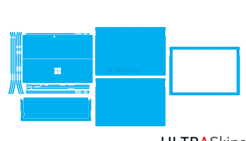 Microsoft Surface Go 2 Skin Template Vector Cut File - ULTRASkins.Net