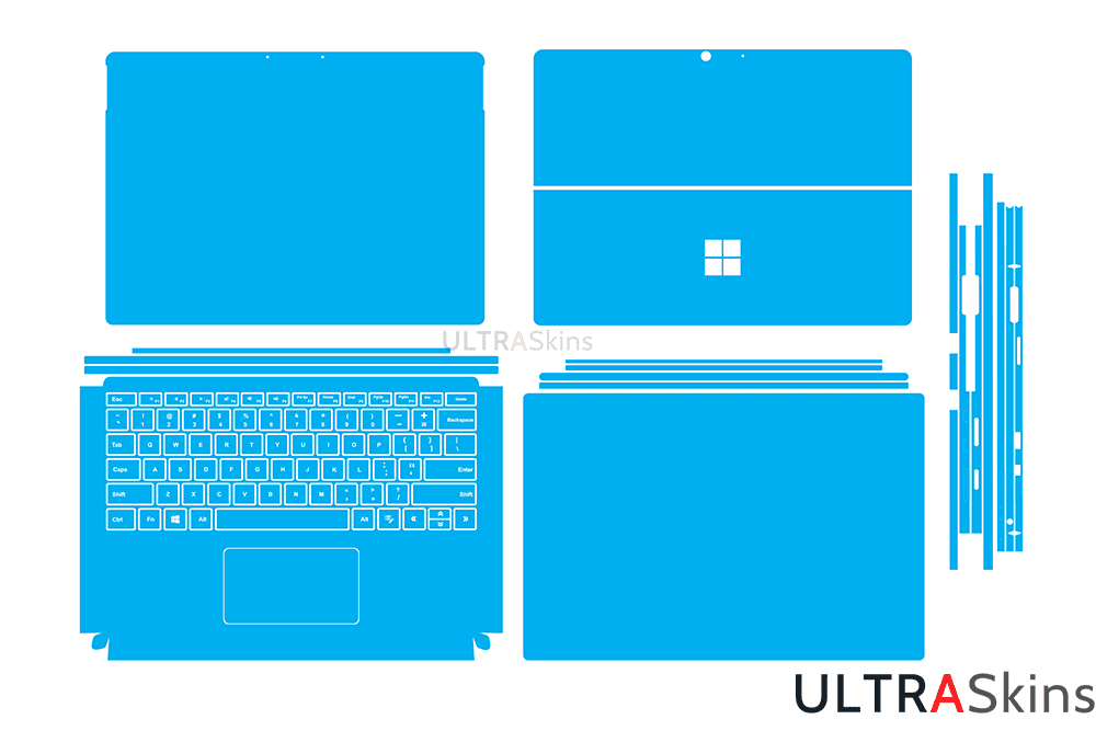 Microsoft Surface Pro X Skin Template Vector Cut File - ULTRASkins.Net