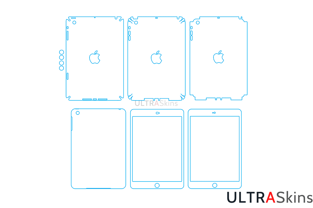 iPad Mini 1 Skin Template Vector Cut File - ULTRASkins.Net